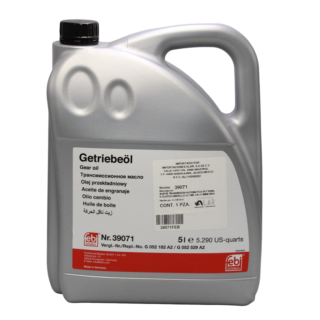 39071 | Aceite de transmision manual y DSG ­DCTF-1+ SAE 70W ­API GL4 FFL3 FFL4 5L FEBI | – SAFE ...