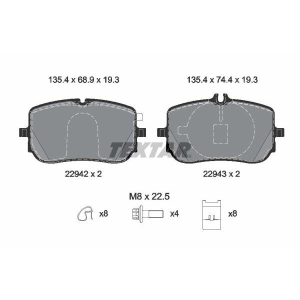 0004207100 | Balatas de freno delanteras TEXTAR | – SAFE REFACCIONES