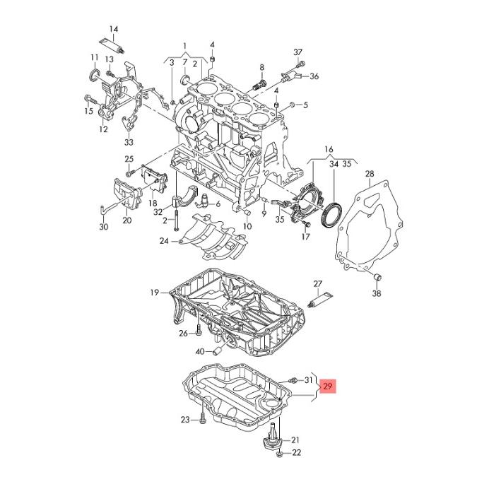 04E103602B | Carter de aceite para motor inferior VIKA | – SAFE REFACCIONES