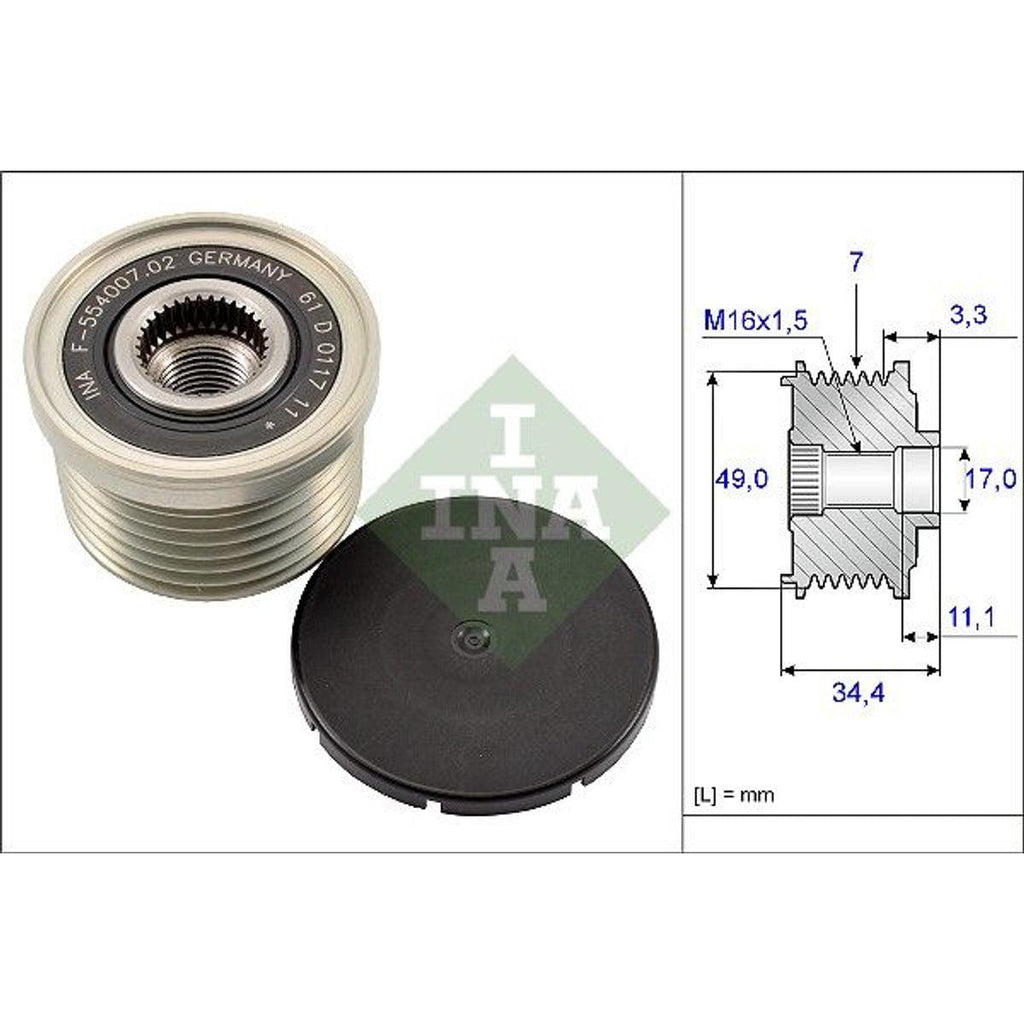 12317560678 | Polea de alternador INA | – SAFE REFACCIONES