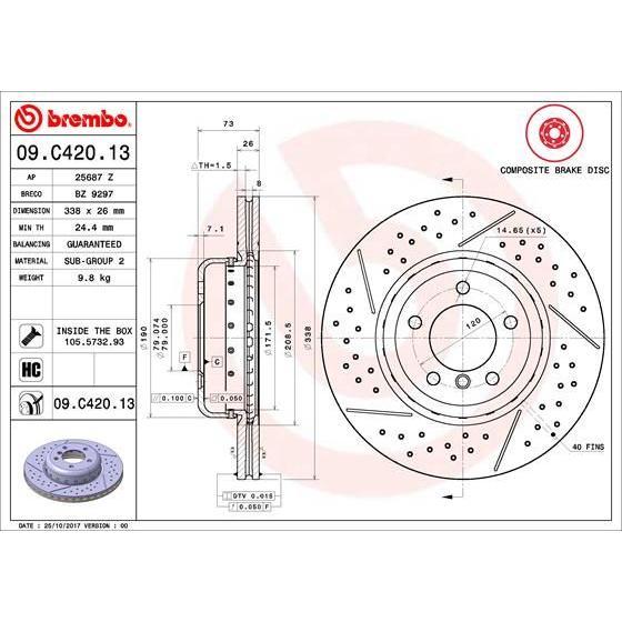 34116786392 | Disco de freno delatero ventilado brembo | – SAFE REFACCIONES