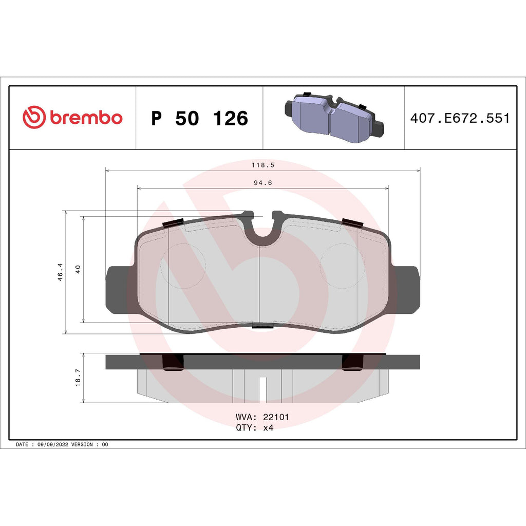 4474200120 | Balatas de freno traseras brembo | – SAFE REFACCIONES