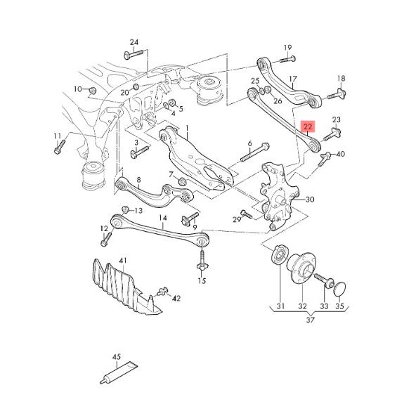 8W0501529D | Brazo trasero bilateral FEBI | – SAFE REFACCIONES